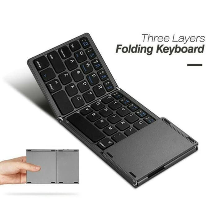 Foldable Wireless Keyboard & 3-fold Bluetooth Touchpad | Shopee Philippines