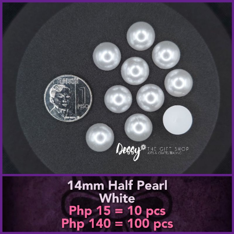 14mm Half Pearl Normal Colors - 10 pcs | Shopee Philippines
