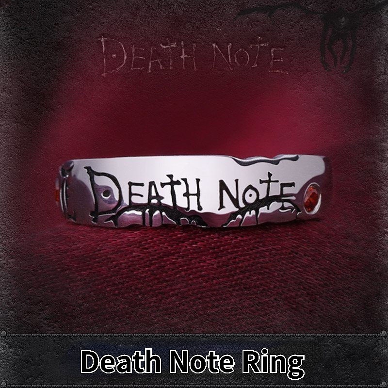 Anime Ring Death Note 925S Ring Yagami Moon L Reaper Jewelry Cosplay ...