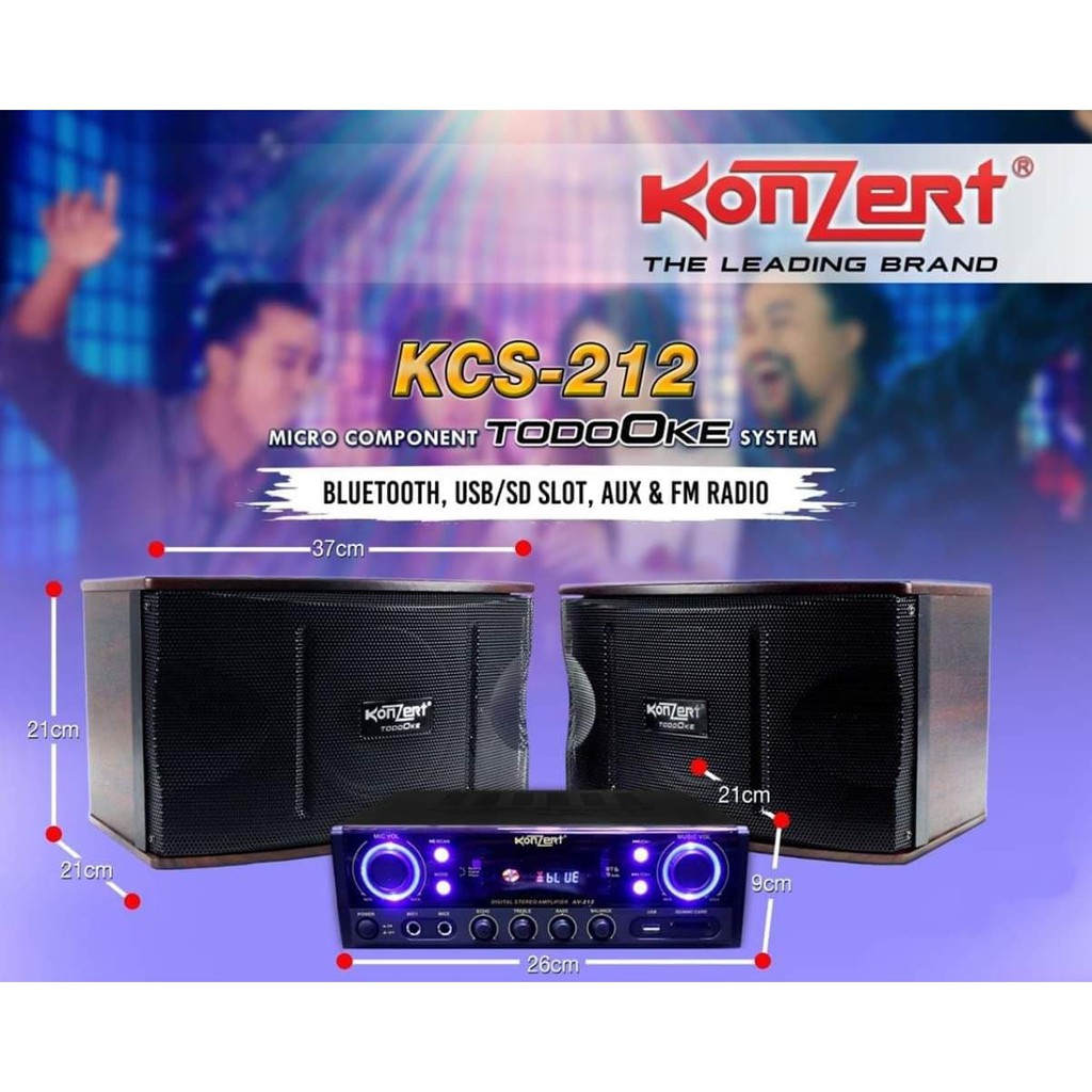 Konzert KCS-212 speaker system Original | Shopee Philippines