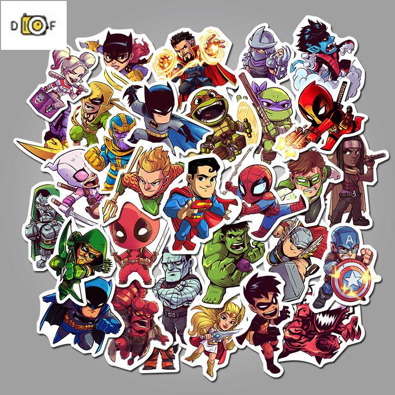 Laptop stickers 50 pieces into Marvel DC superhero | Shopee Philippines