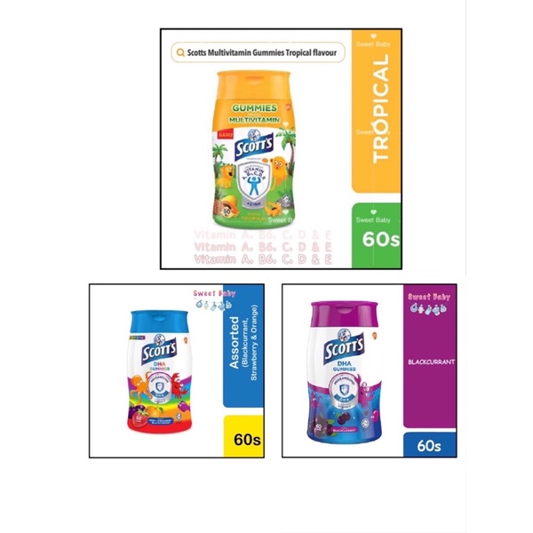 Scott's DHA Chewable Gummies - (60's) | Shopee Philippines