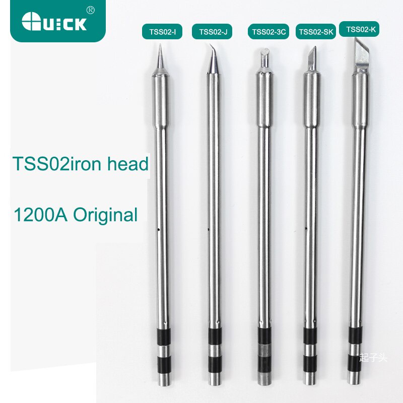 QUICK TS1200A Lead Free Soldering Iron Tip TSS02-SK TSS02-I TSS02-3C TSS02-J TSS02-K TSS02-SK-01 ...