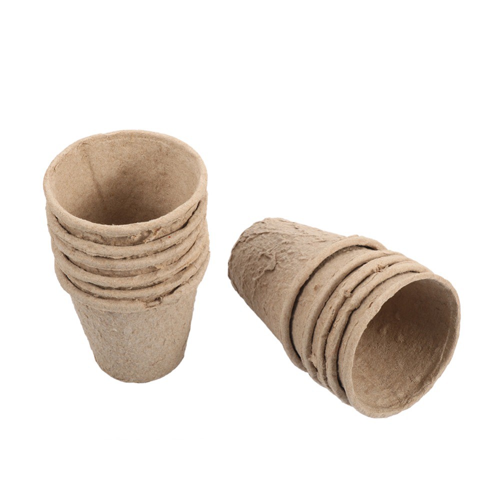 10pcs disposable paper pulp cultivation cups biodegradable seedlings ...