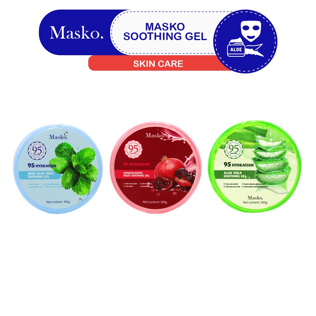 Aloe Vera, Pomegranate, Mint Soothing Gel Moisturizing Brighthening ...