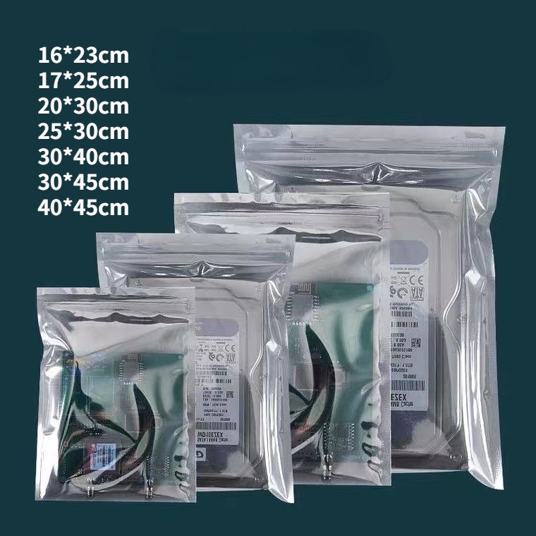 100pcs ESD Anti-Static Shielding Ziplock Bags Resealable Translucent ...