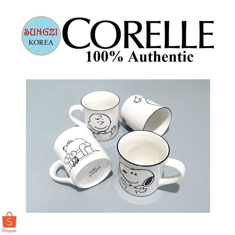 CORELLE Coordinates X Peanuts Snoopy Edition 380ml 4 Piece Set Snoopy ...
