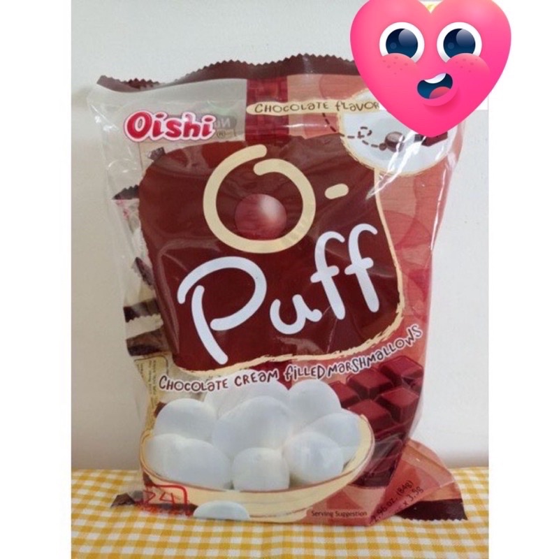OISHI O PUFF 24pcs/84g Marshmallows/Mallows ~ Mango/Chocolate/Matcha ...