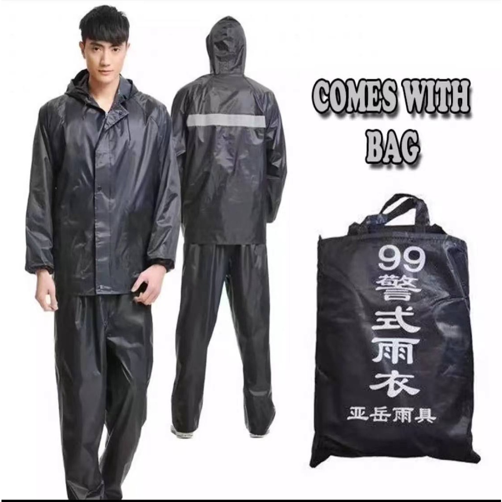 Yayue Terno Raincoat SET Reflector Waterproof Motorcycle Bike Black ...