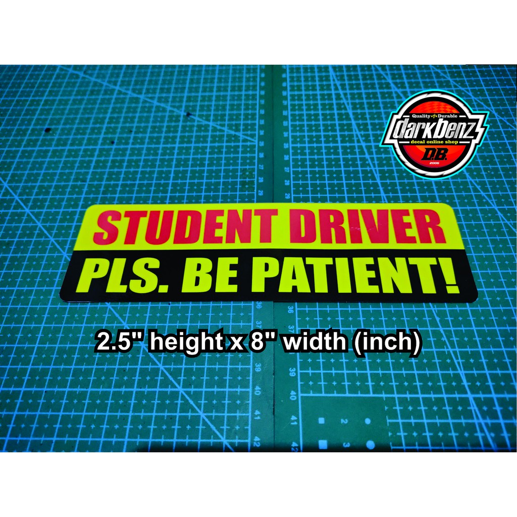 NEW DRIVER SIGN for Elderly Student Lady Sticker Decal Sign for Car ...