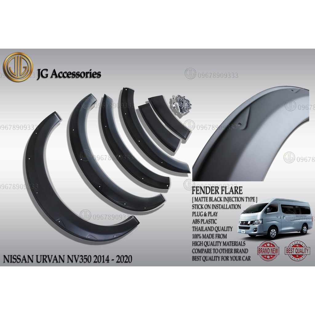 NISSAN URVAN NV350 2014 - 2021 OEM SLIM FENDER FLARE INJECTION TYPE ...