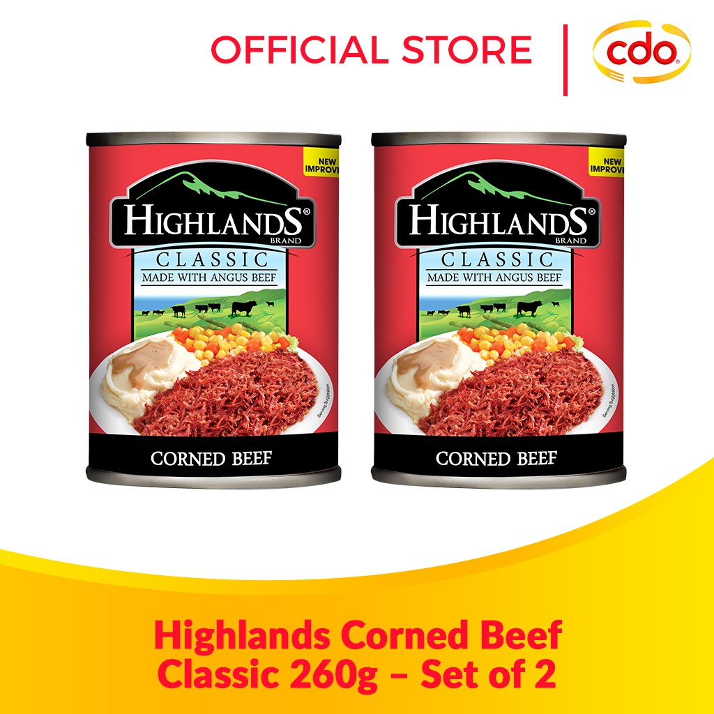 HIGHLANDS Classic Corned Beef 260g - Pack of 2 | Shopee Philippines