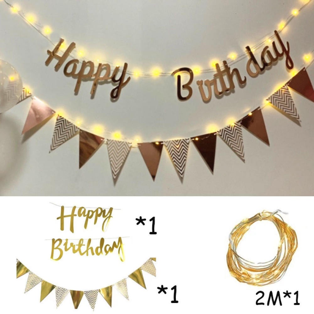 Balloons Decoration Light String Party Flag Baby Shower Party Decor ...
