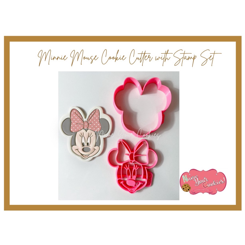 MINNIE MOUSE COOKIE CUTTER WITH SEPARATE STAMP | Shopee Philippines