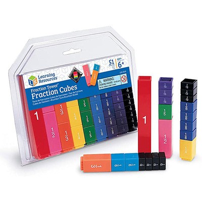 Learning Resources Fraction Tower Cubes Equivalency Set | Shopee ...