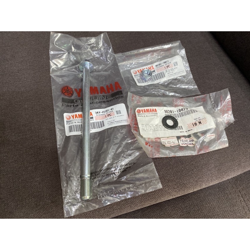 GENUINE FRONT AXLE MIO SPORTY/SOUL/FINO/NOUVO/MXI125/MIOI125/SNIPER150 ...