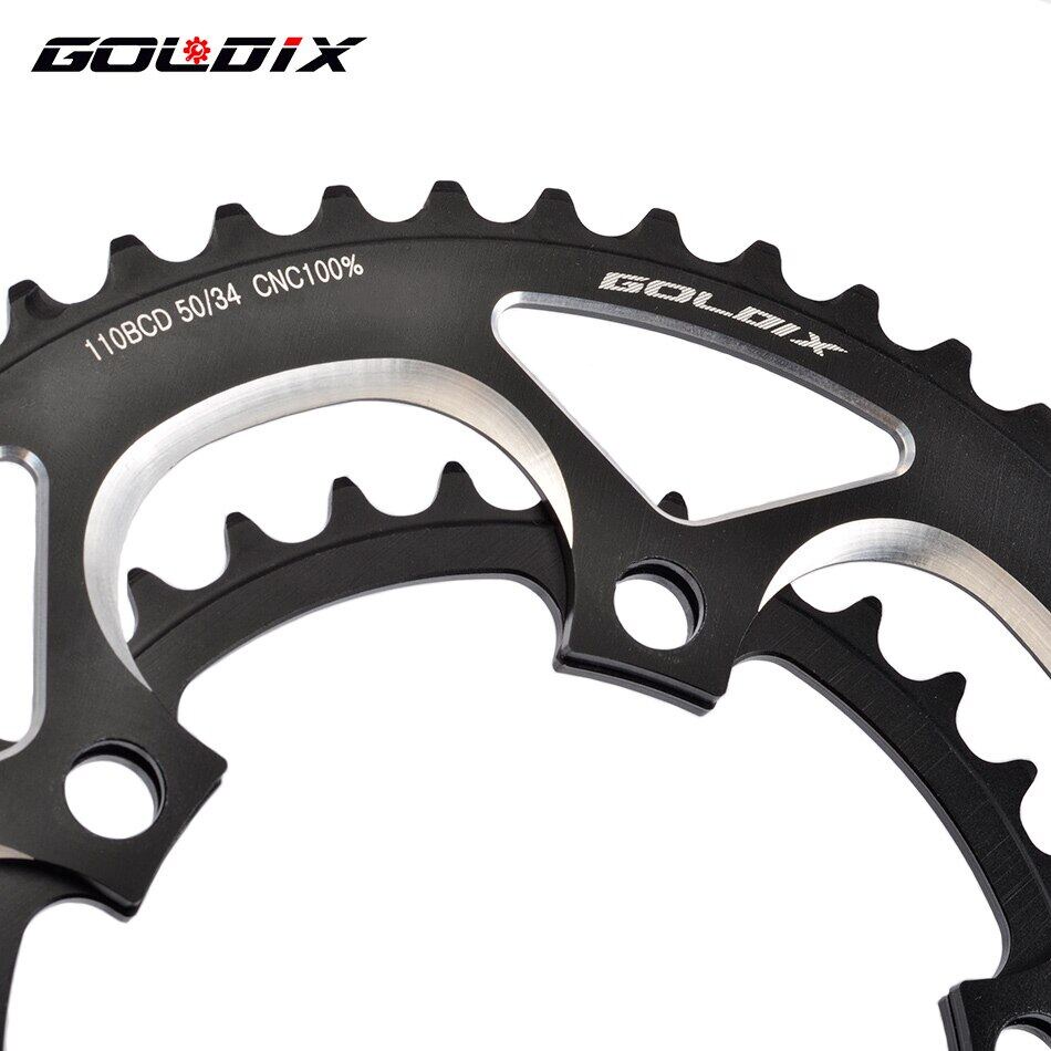 GOLDIX 110BCD 50t -34t Bicycle Chainring Double Round Aluminum Alloy ...