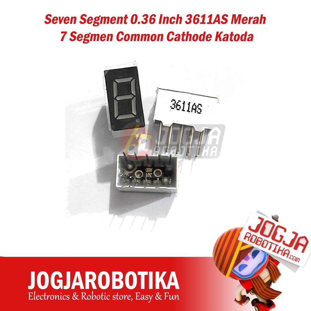 Merah Seven Segment 0 36 Inch 3611as Red 7 Segment Common Cathode