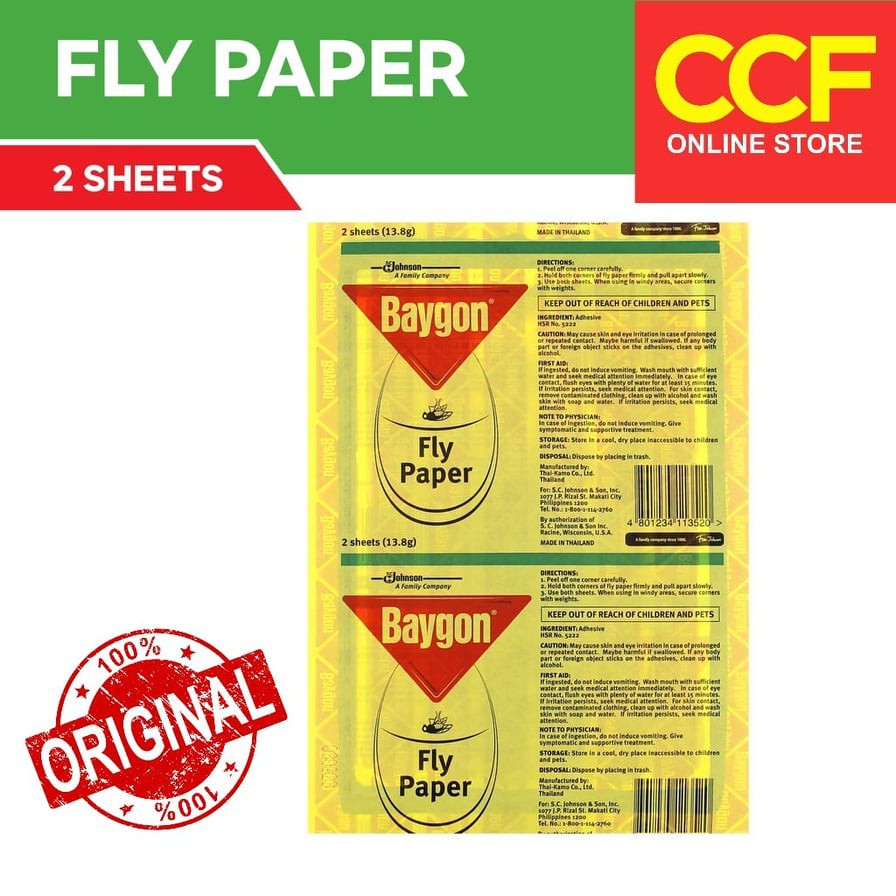 Baygon Flypaper Fly Paper 2's | Shopee Philippines
