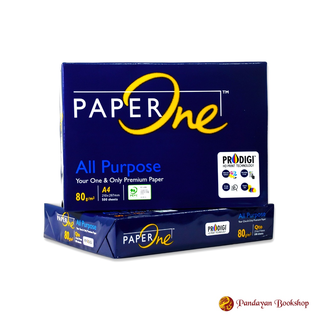 Paper One All Purpose Premium (A4 / Qto F4 80 Gsm 500 Sheets) | Shopee ...