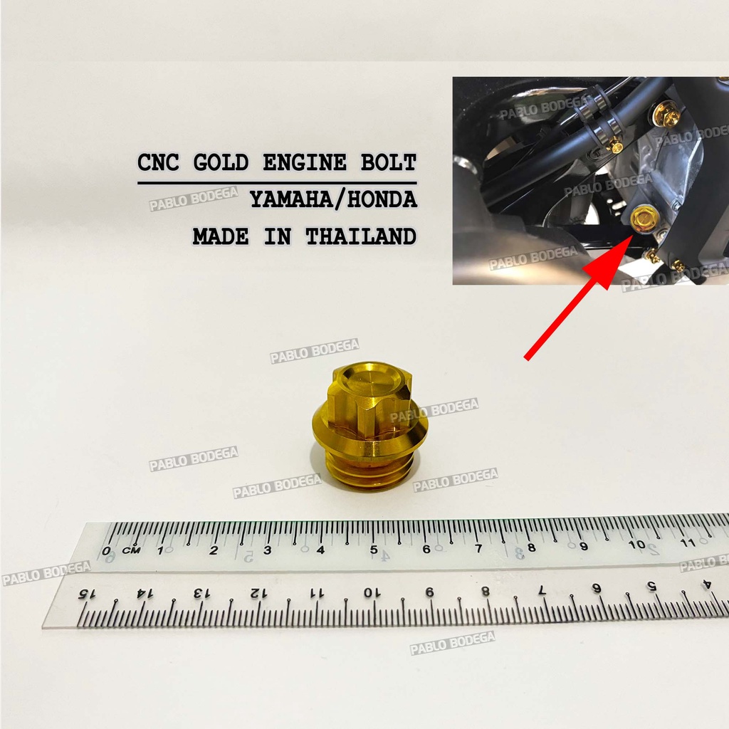 CNC engine oil bolt Yamaha / Honda Gold Plug and Play Original Made in ...