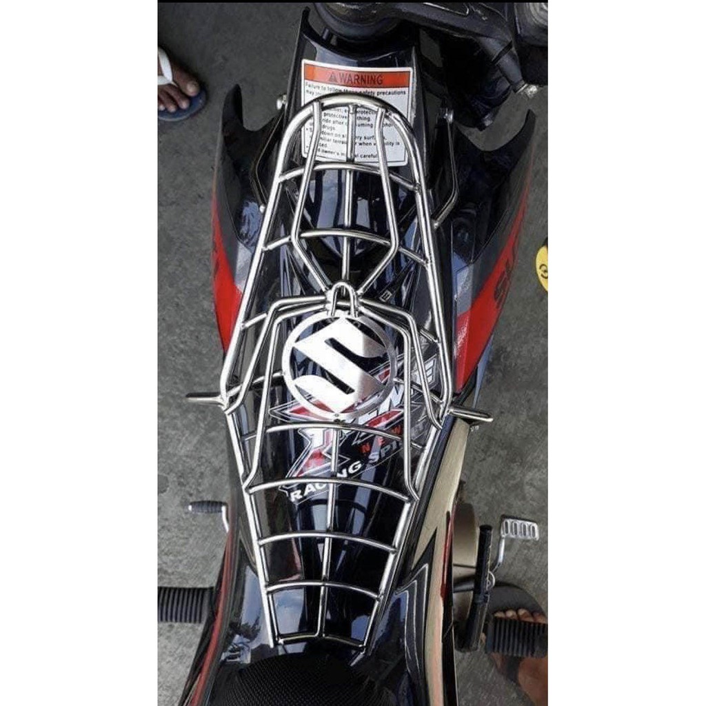 step grill gril raider150 carb type center carrier chrome motorcycle ...