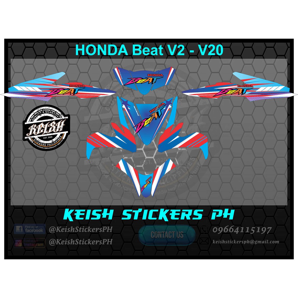 Decals for Beat V2 FI - V20 | Shopee Philippines