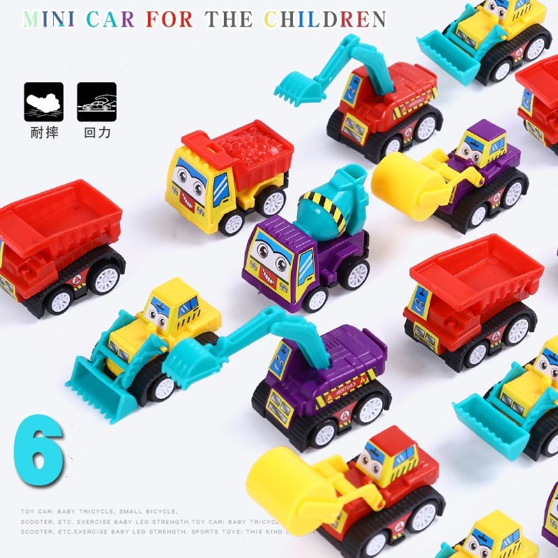 Baby Mini Pull Back Cars 6 in 1 Car Toy with Bag Organizer Boy ...