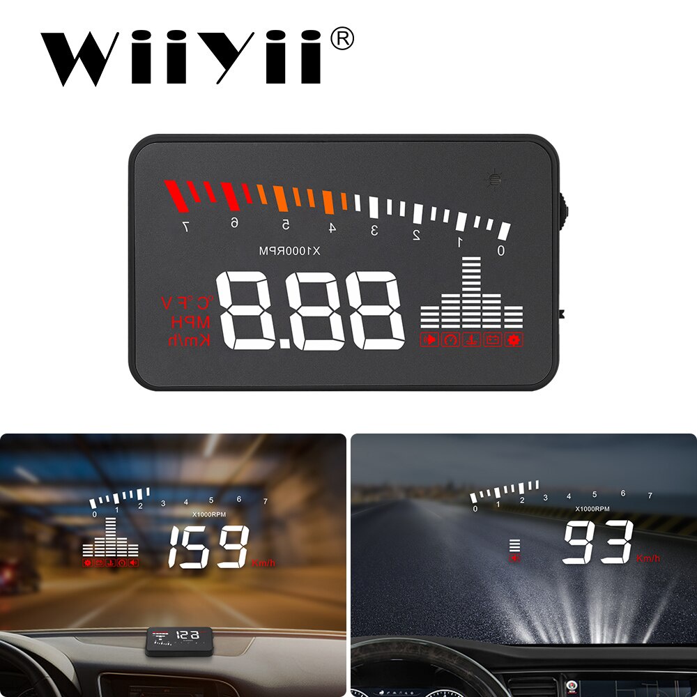 HUD X5 OBD2 EUOBD Car head-up display Windshield Speed Projector ...