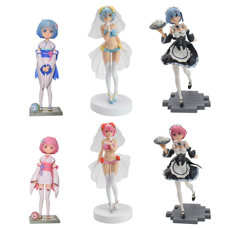Japan Anime Re:Zero − Starting Life in Another World 6 Designs Ram Rem ...