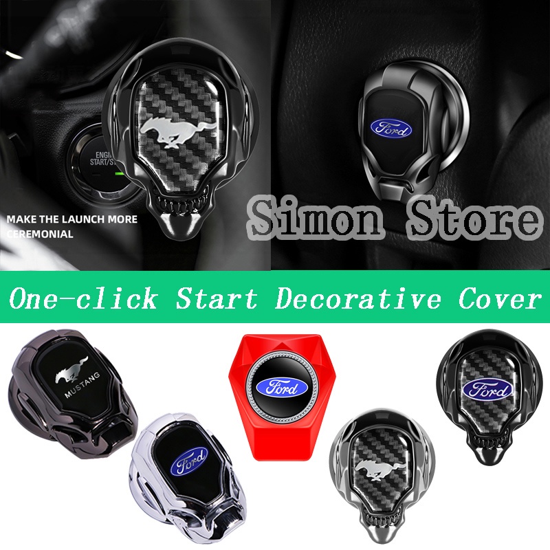 Car Engine Ignition Start Stop Button Cover Sticker for Ford Mustang ...