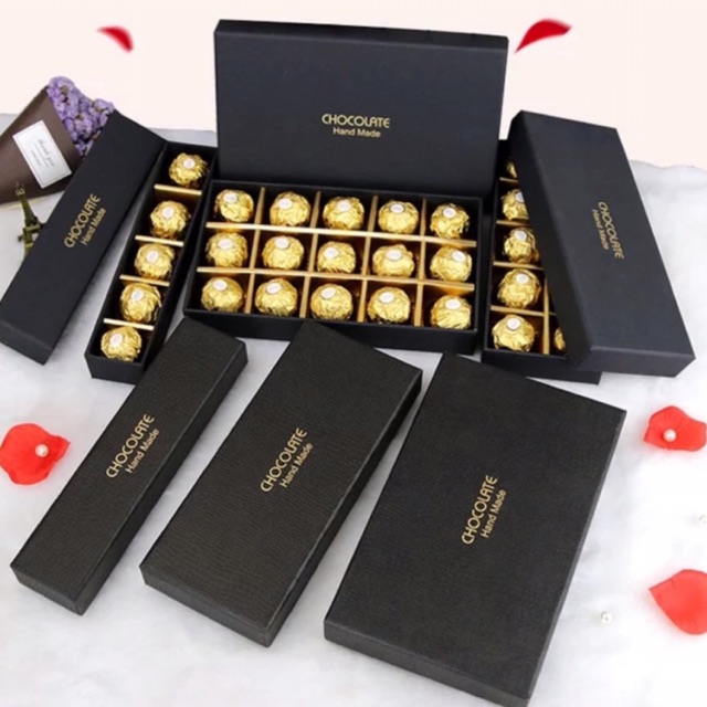 Black “handmade” Chocolate Boxes for candies truffle | Shopee Philippines