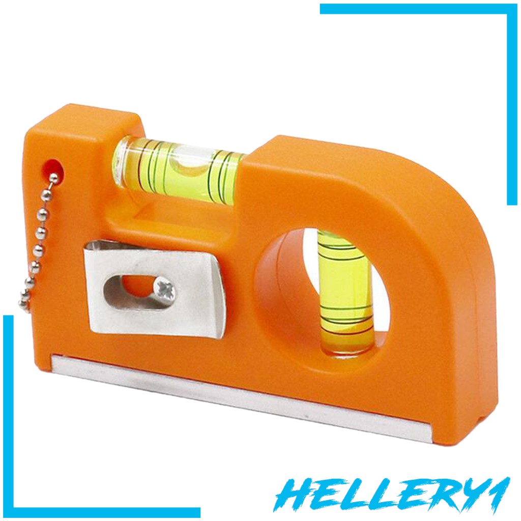 [HELLERY1] Pocket Level with Two Bubble Spirit Leveler Metal Keychain ...