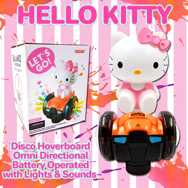 Omni-Directional Disco Hoverboard HELLO KITTY Battery Operated with ...