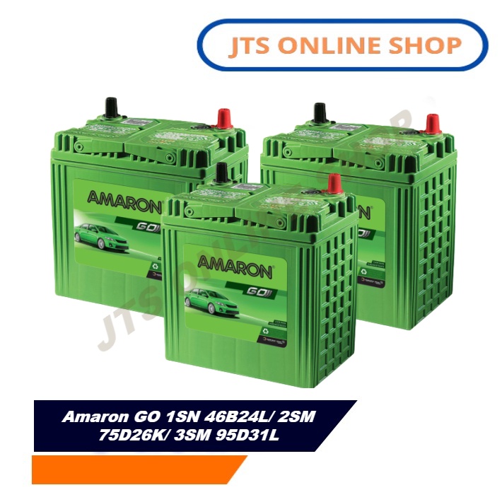 Amaron GO NS40 38B20L/ NS60 46B24L/ 2SM 75D26L/ 3SM 95D31L | Shopee ...