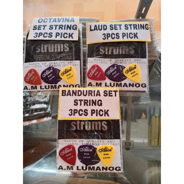 BANDURIA , OCTAVINA , LAUD SET STRING WITH PICK | Shopee Philippines