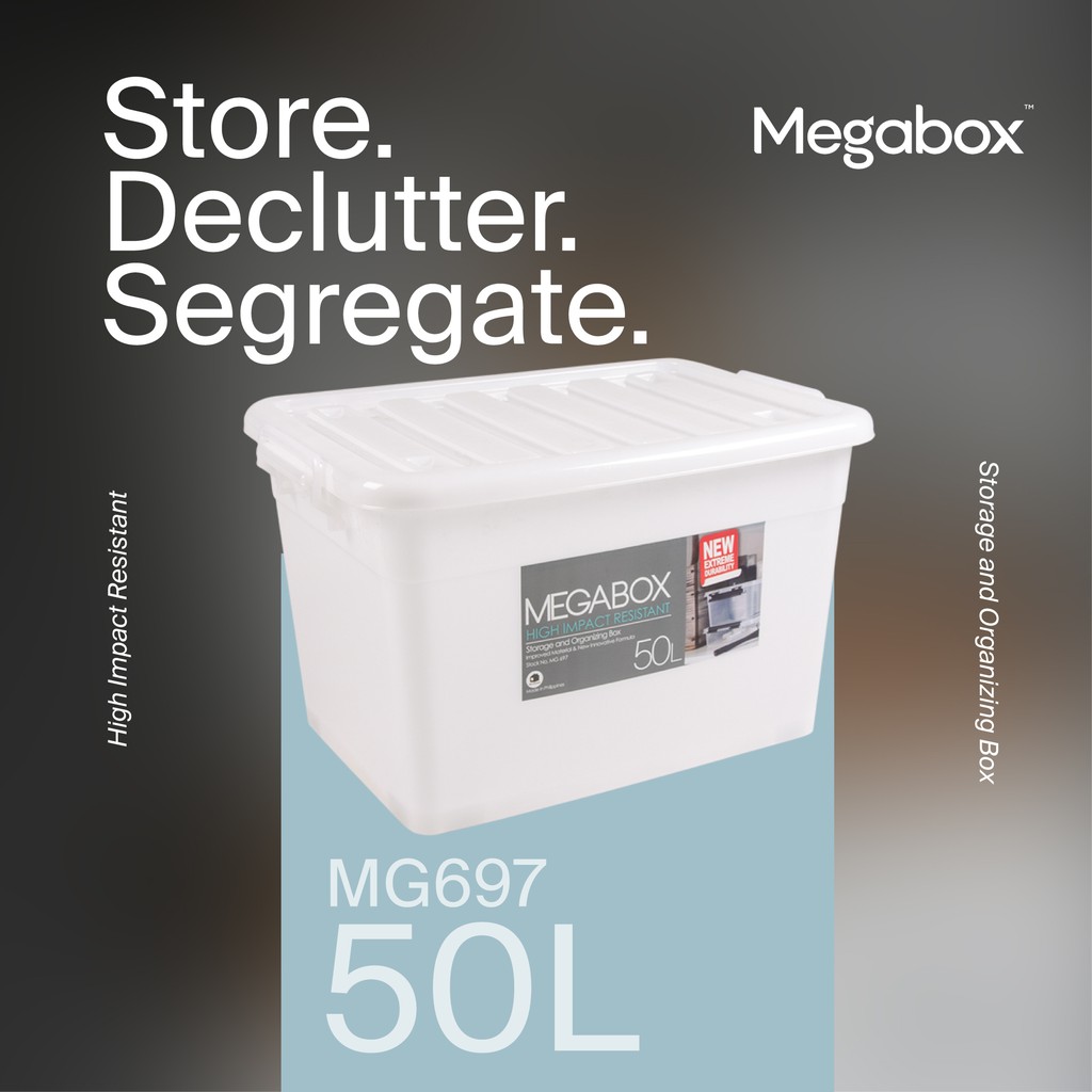 Megabox MG 697 50L Storage Box (Bundle of 2) | Shopee Philippines