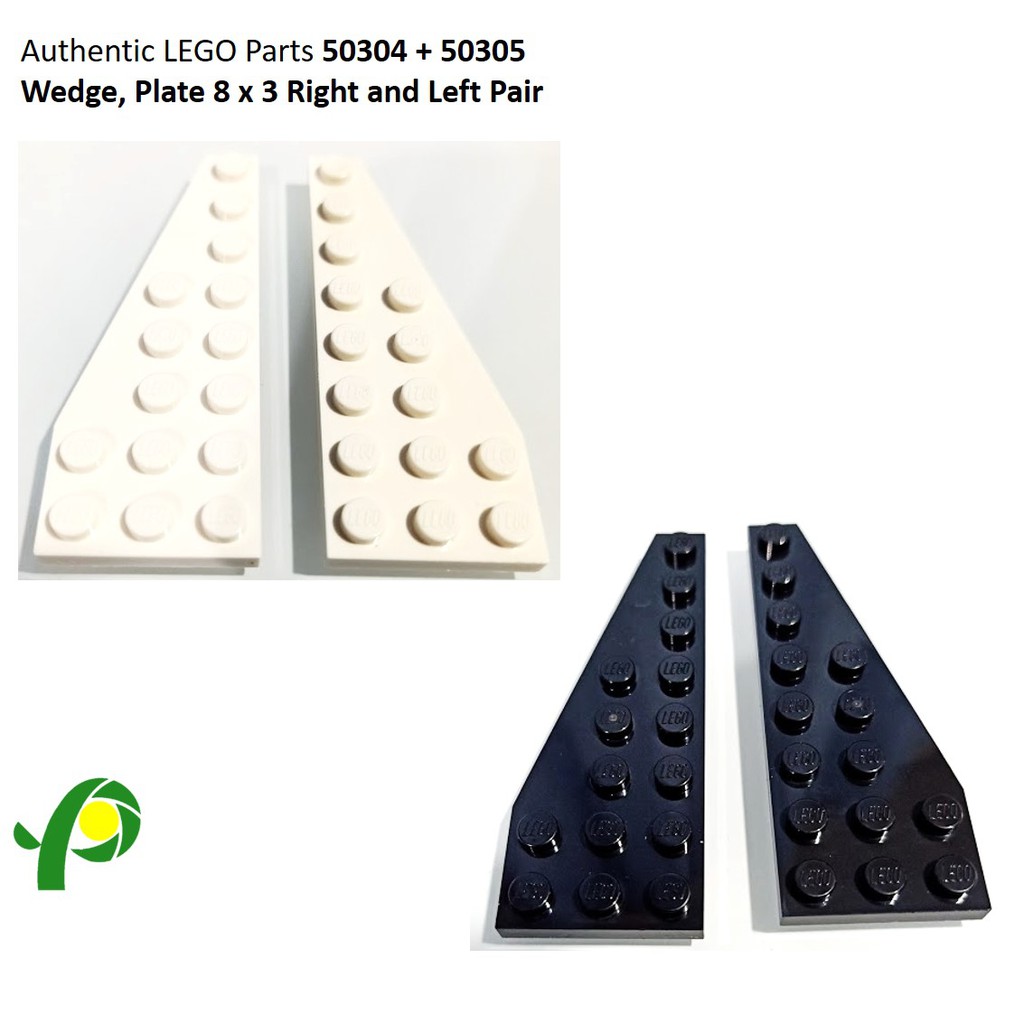 LEGO Parts 50304 + 50305 Wedge Plate 8x3 Sold as Right and Left Pair ...