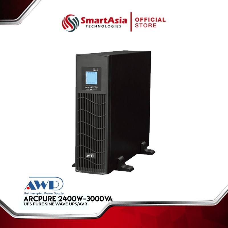 AWP ArcPure 2400W-3000VA UPS Pure Sine Wave UPS/AVR (6 Sockets ...