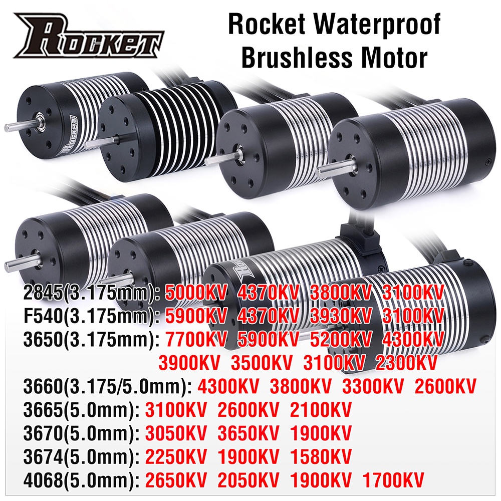 FCFT Rocket 2845 Waterproof Brushless Sensorless Motor 3100KV 3800KV ...