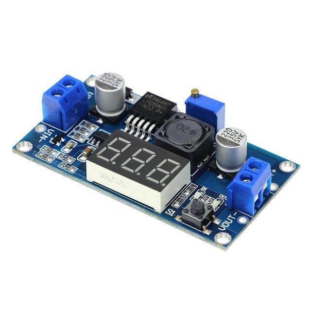 LM2596 LM2596S Power Module + LED Voltmeter DC-DC Adjustable Step-Down Power Supply Module with ...