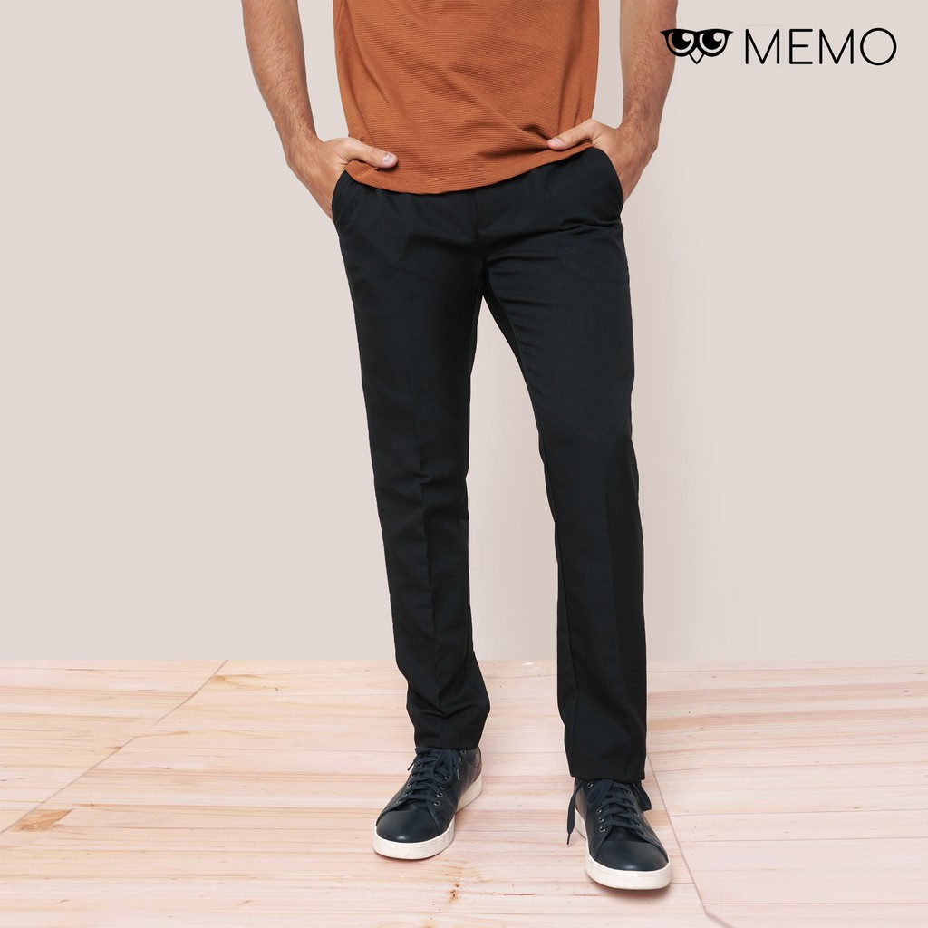 Memo Dress Pants For Men (Black) | Shopee Philippines
