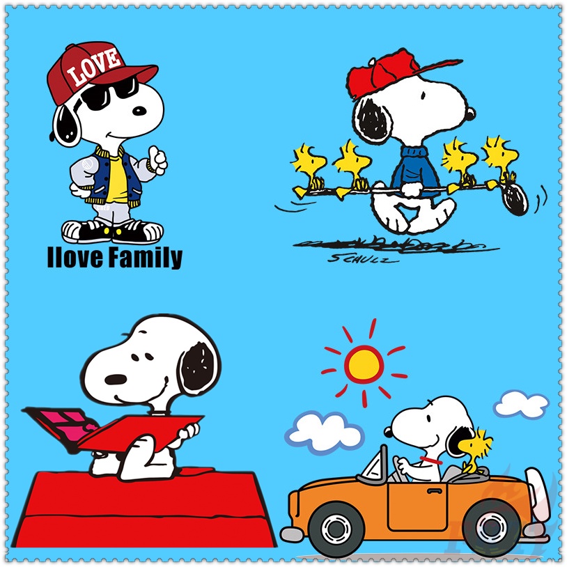 Snoopy Heat Transfer Vinyl Stickers 1Pc DIY Heat Press Vinyl Print ...