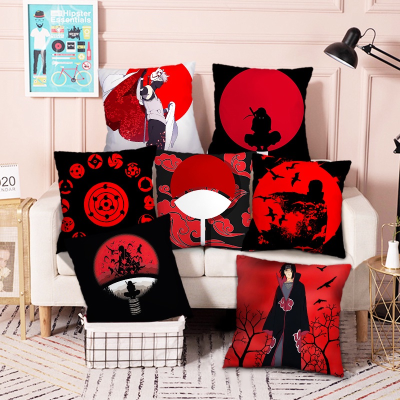 Sofa Cushion Pillow Cover Anime Naruto Sasuke Uchiha Akatsuki Clouds ...