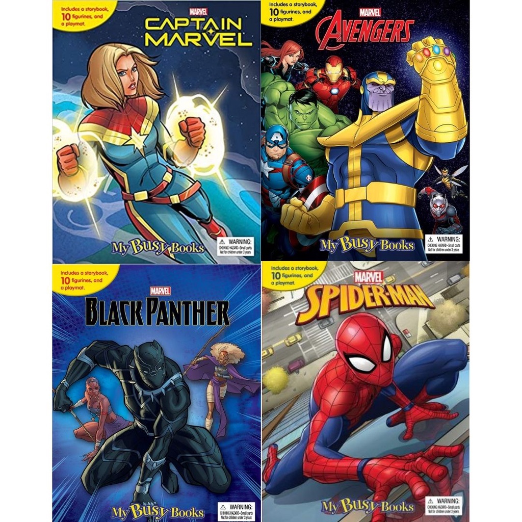 My Busy Book : Marvel Spider Man/Captain Marvel/Avengers/Black Panther ...