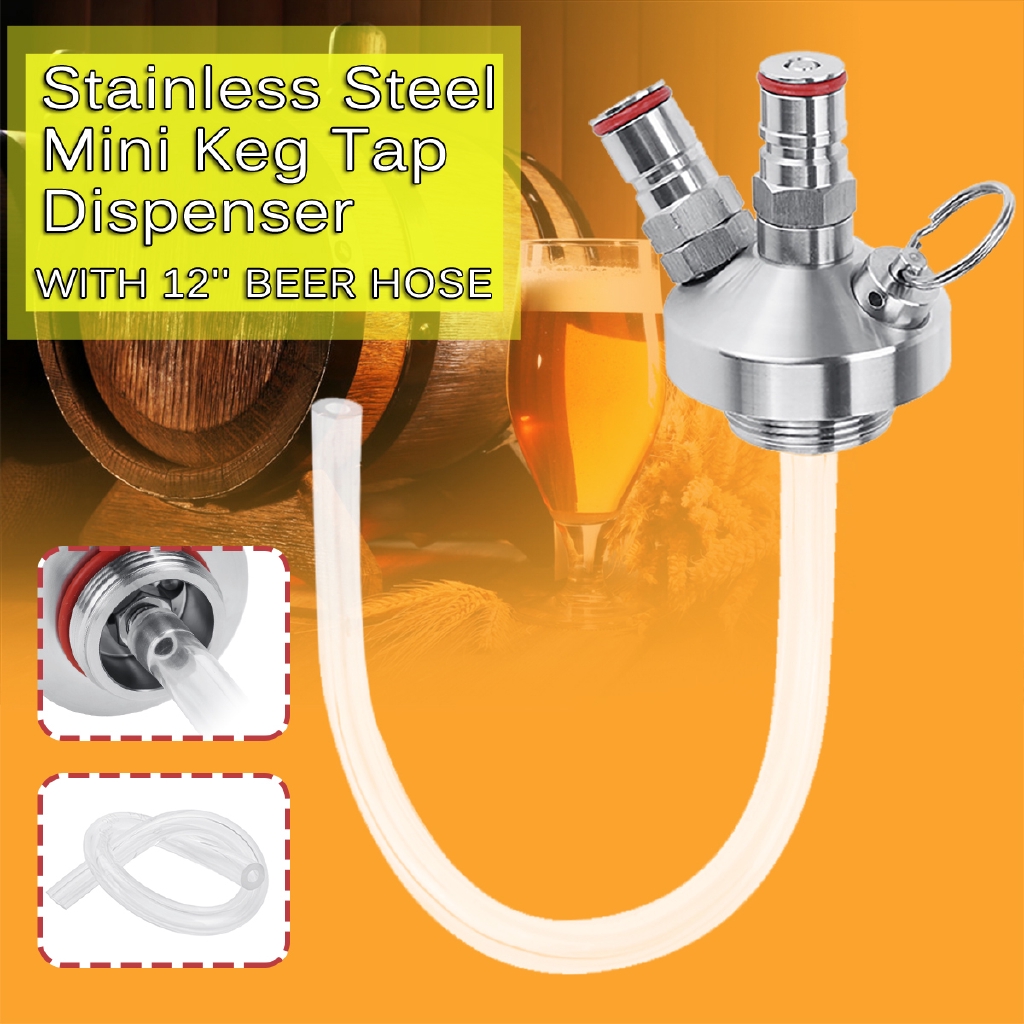2L 3.6L/5L/10L 304 Stainless Steel Mini Keg Tap Dispenser With 30CM ...