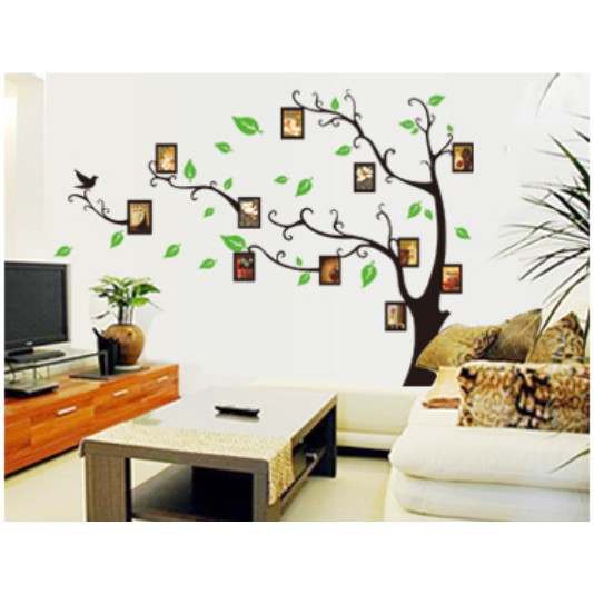 JC Large Size Family Tree Wall Sticker Decal Photo Tree Wall Stickers ...