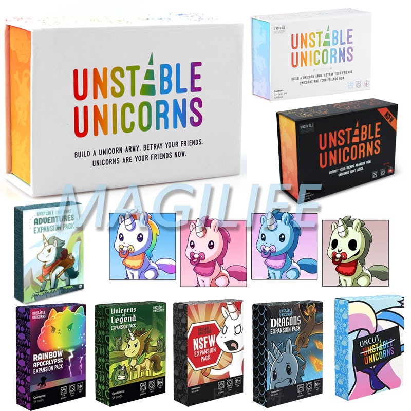 Card Game Unstable Unicorns and Unstable Unicorns Expansion Pack ...