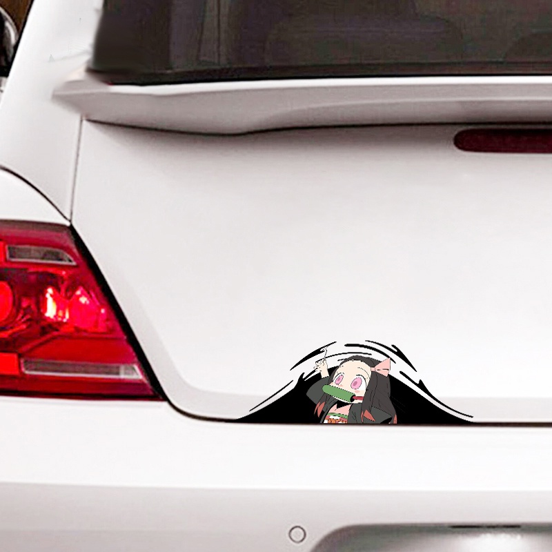 13cm x 4.4cm for Nezuko Demon Slayer Car Stickers Surfboard Motorcycle ...