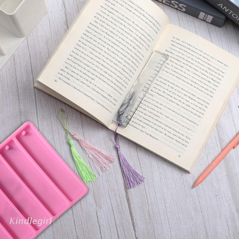KING Bookmark Resin Mould Silicone Rectangle Resin Mould with Hole ...